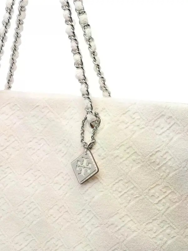 Tory Burch Ella Chain-trimmed Textured Tote Bag