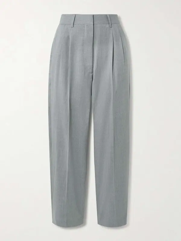 BLAZÉ MILANO Fox Pleated Wool-twill Pants