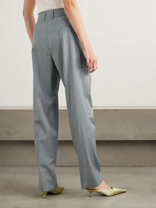 BLAZÉ MILANO Fox Pleated Wool-twill Pants