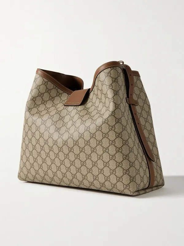 Gucci Padlock Large Leather-trimmed Printed Coated-canvas Shoulder Bag