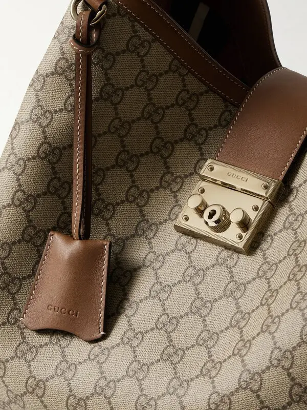 Gucci Padlock Large Leather-trimmed Printed Coated-canvas Shoulder Bag