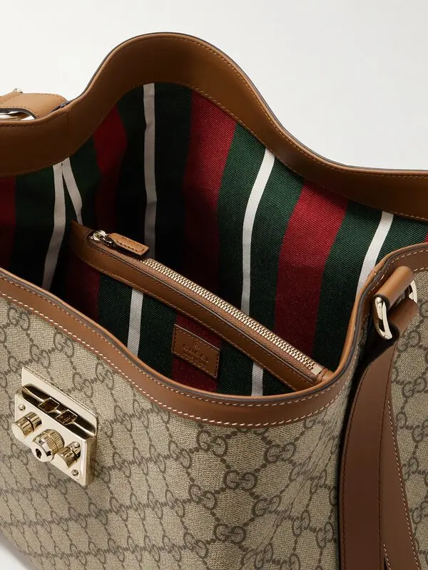 Gucci Padlock Large Leather-trimmed Printed Coated-canvas Shoulder Bag