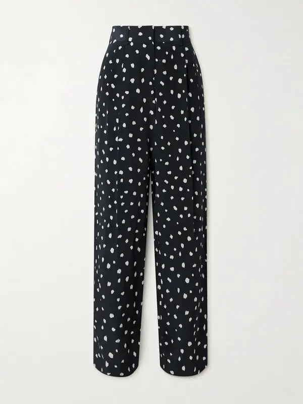 BLAZÉ MILANO Mariquita Fox Pleated Tapered Pants - Blue