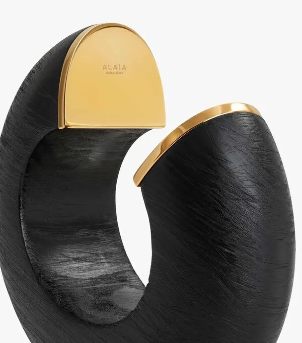 Alaïa Wood And Brass Bumper Cuff