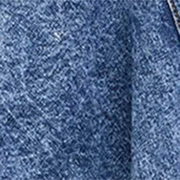 Alaïa Ruffled Split Jeans - Blue