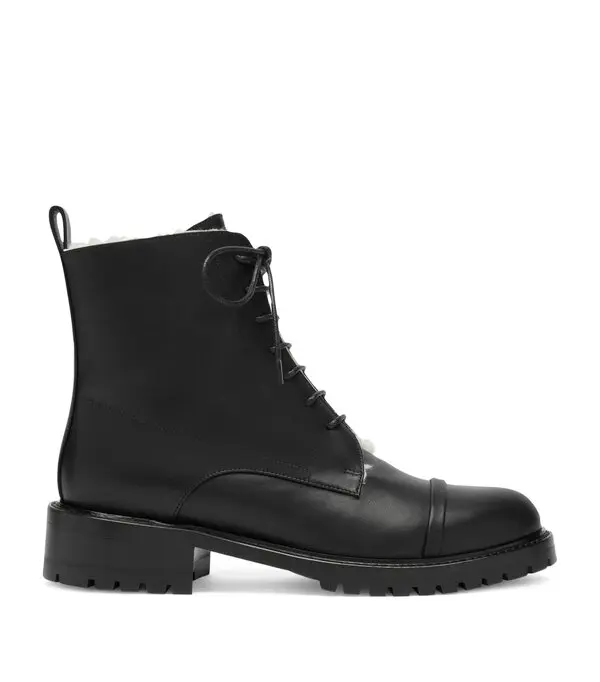MALONE SOULIERS Leather-shearling Miller Ankle Boots