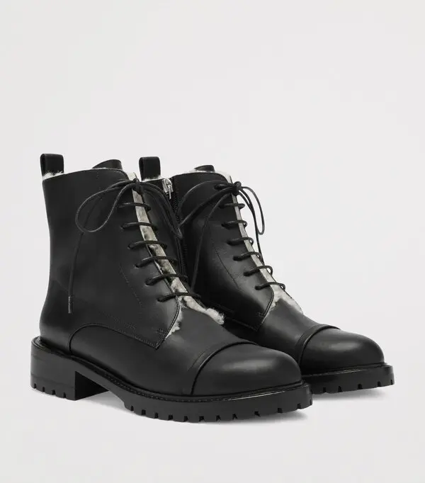 MALONE SOULIERS Leather-shearling Miller Ankle Boots