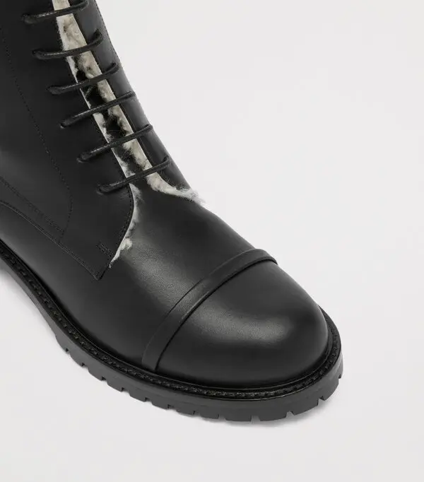 MALONE SOULIERS Leather-shearling Miller Ankle Boots