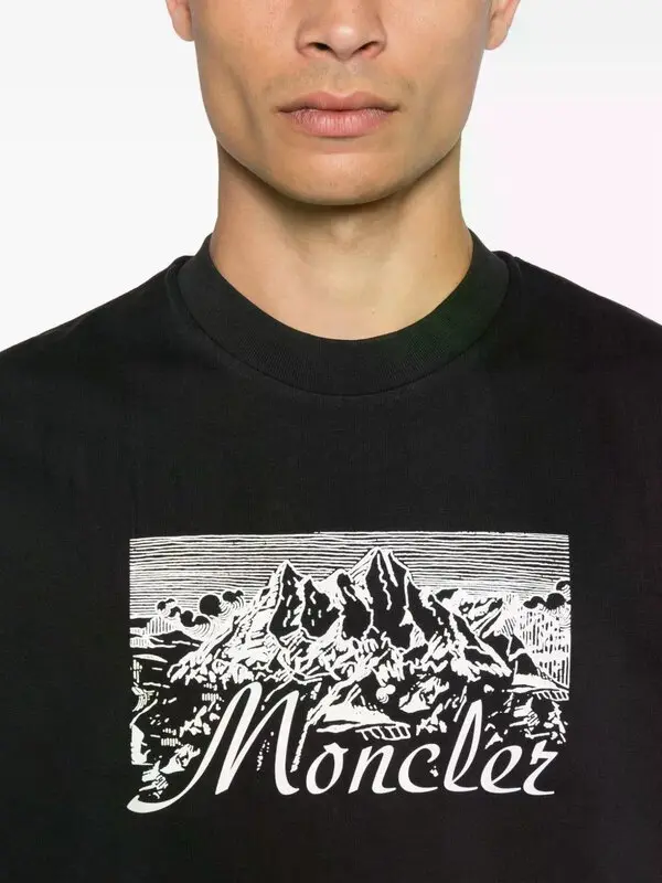Moncler Mountain-print T-shirt