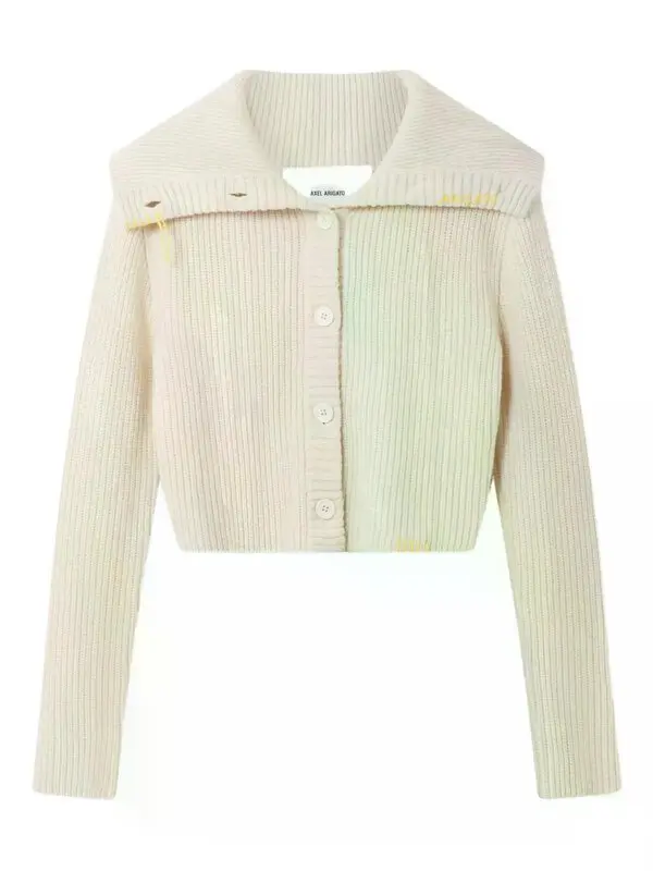 Axel Arigato Celine Ribbed Cardigan - Neutrals