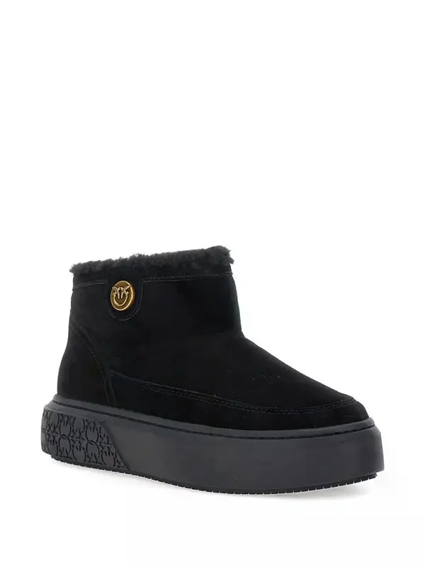 Pinko Suede Platform Boots - Black