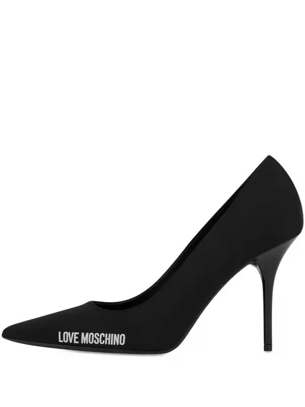 Moschino Logo-print Stiletto Pumps - Black