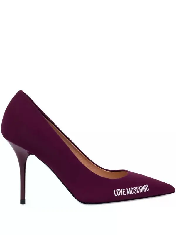 Moschino Logo-print Stiletto Pumps - Red