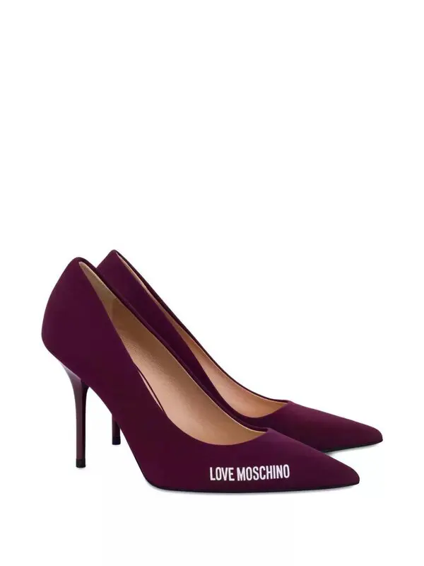 Moschino Logo-print Stiletto Pumps - Red