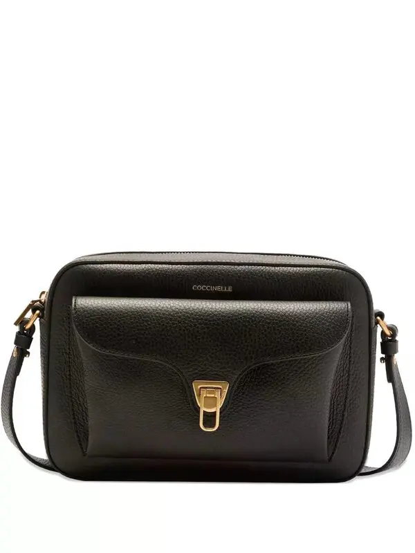 COCCINELLE Leather Shoulder Bag With Flap Pocket