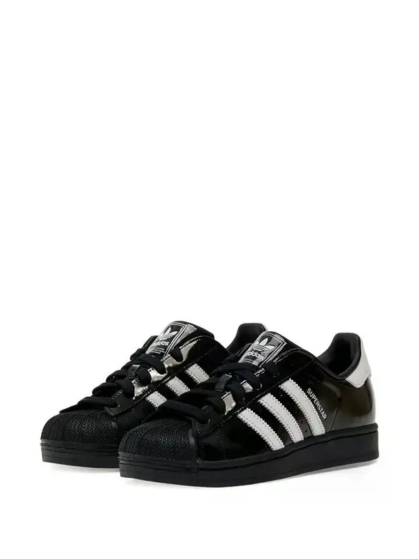 Adidas Superstar Shell-Toe Logo Sneakers - Black | Editorialist