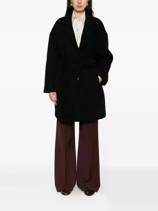 Pinko Belted Button-fastening Coat