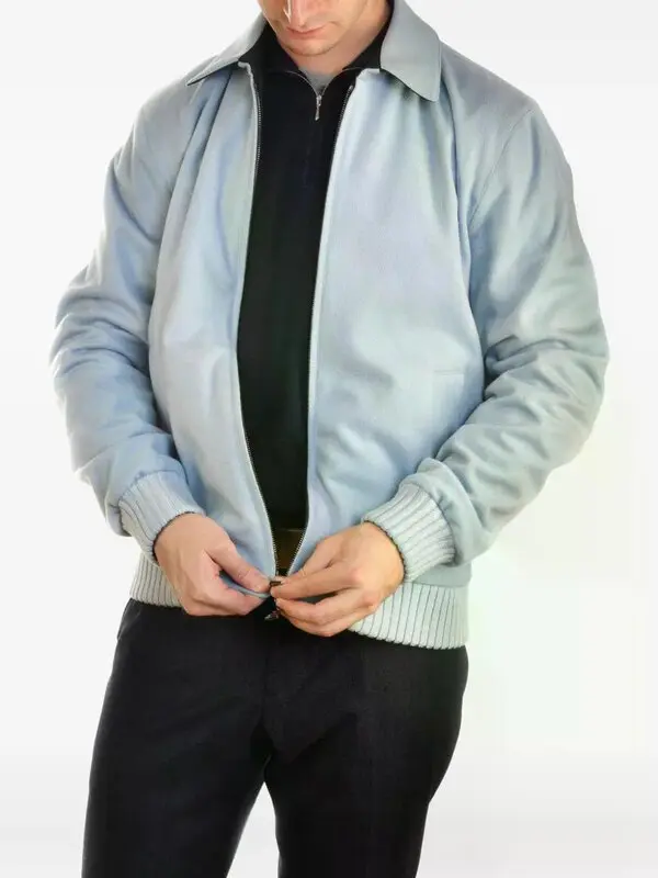 KIRED Ribbed-cuff Cashmere Bomber Jacket