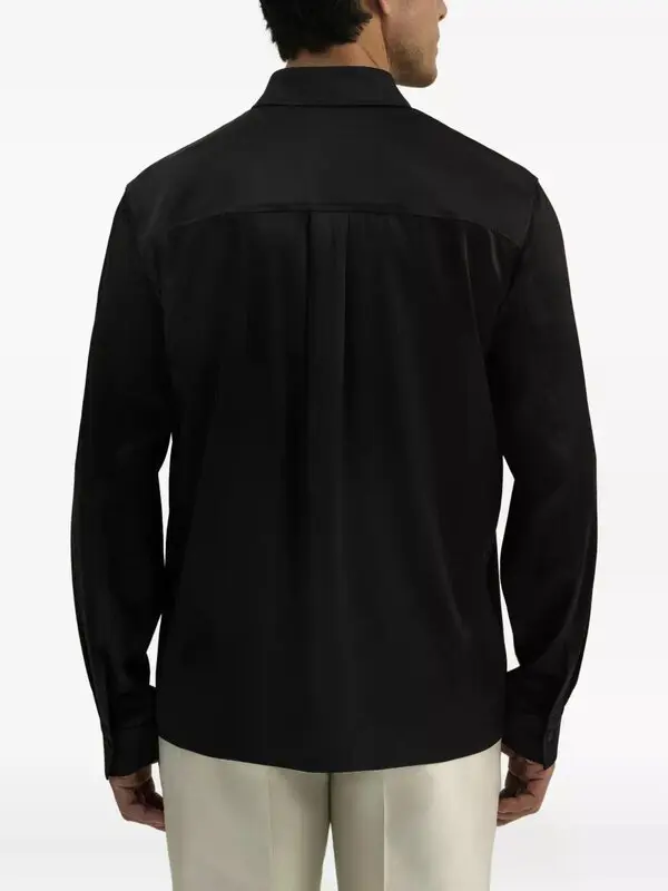 DOMAINE DES ARTISTES Long-sleeved Stretch-silk Shirt