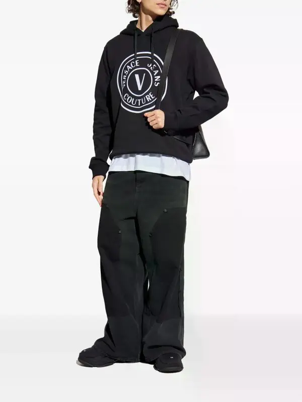 Versace Logo-detail Hoodie - Black