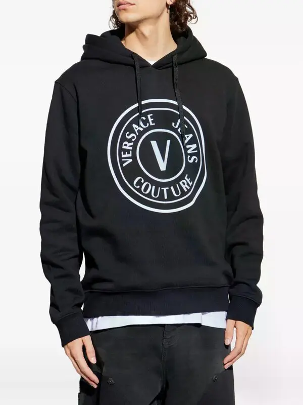 Versace Logo-detail Hoodie - Black