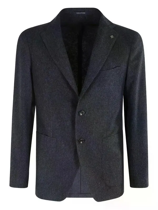 Tagliatore Herringbone Single-breasted Blazer