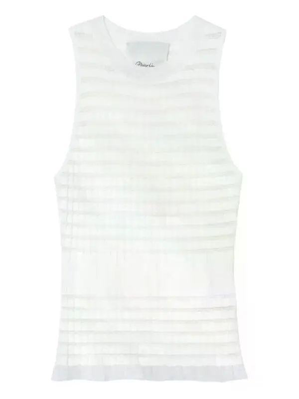 3.1 Phillip Lim Ribbed-knit Ruffled Top