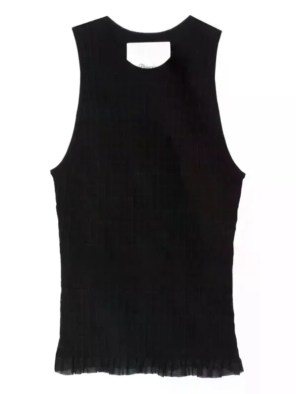3.1 Phillip Lim Ribbed-knit Ruffled Top