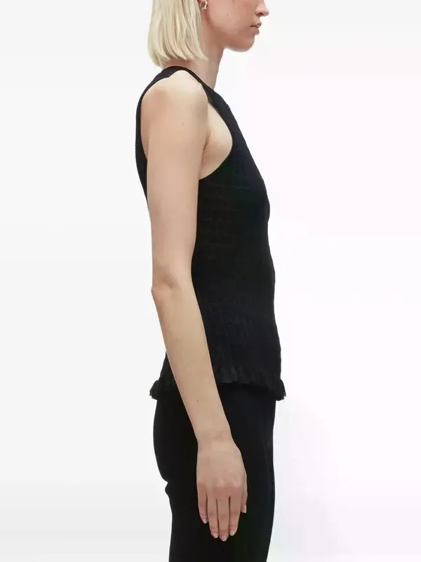 3.1 Phillip Lim Ribbed-knit Ruffled Top