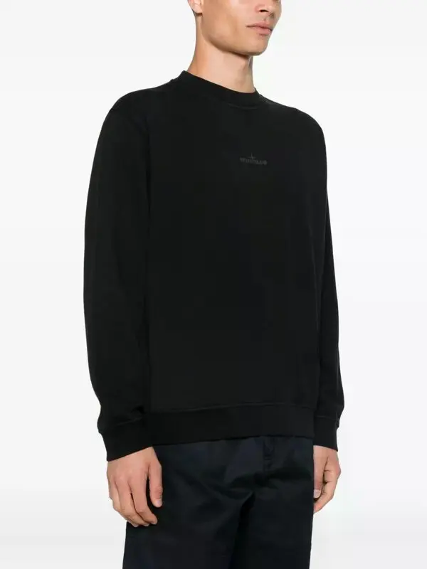 Stone Island Logo-embroidered Sweatshirt - Black