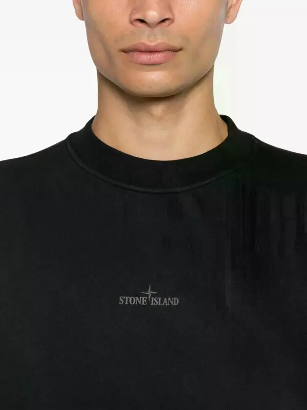 Stone Island Logo-embroidered Sweatshirt - Black