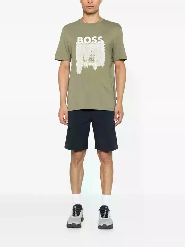 BOSS Logo-print Cotton T-shirt