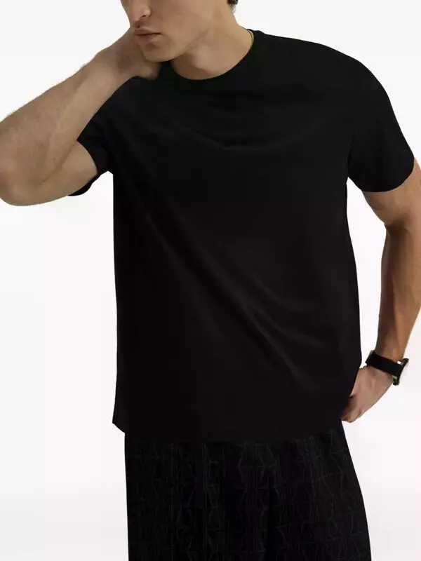 DOMAINE DES ARTISTES Short-sleeve Crew-neck T-shirt - Black