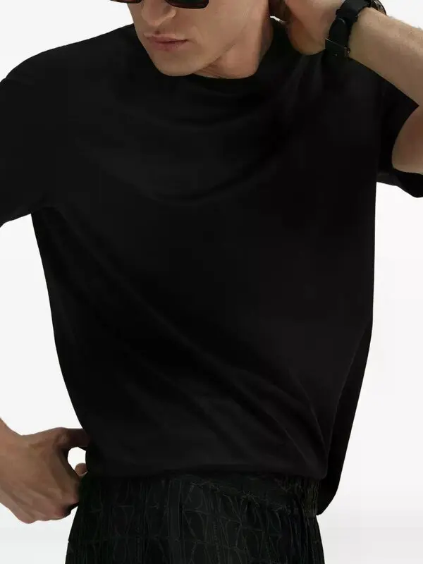 DOMAINE DES ARTISTES Short-sleeve Crew-neck T-shirt - Black