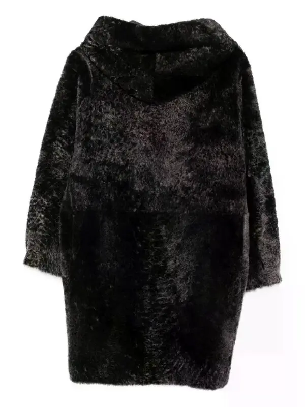 MANZONI 24 Hooded Sheepskin Coat - Grey