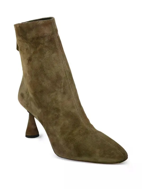AQUAZZURA Suede Zip-up Ankle Boots