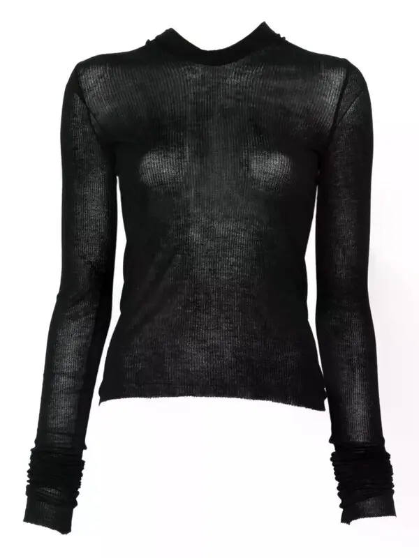 Rick Owens Ribbed-knit Long-sleeve T-shirt