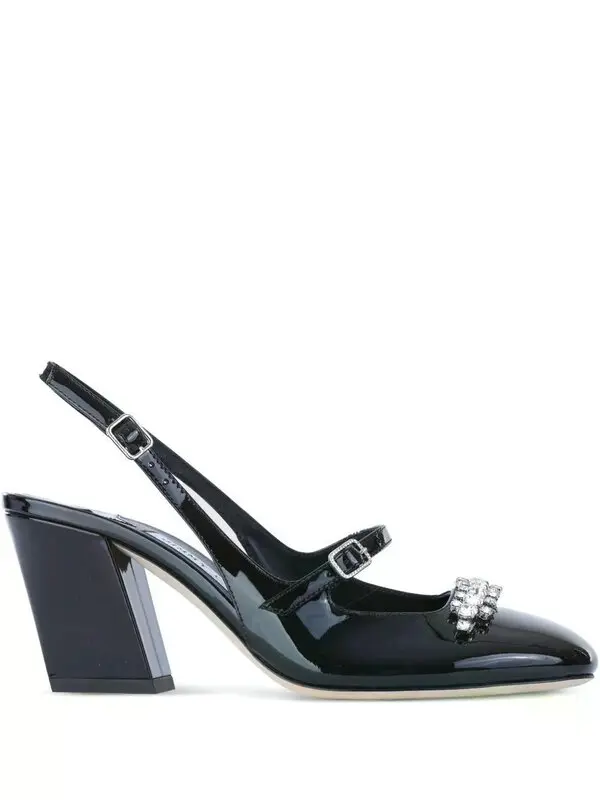 JIMMY CHOO 85mm Belinda Crystal-embellished Slingback Pumps