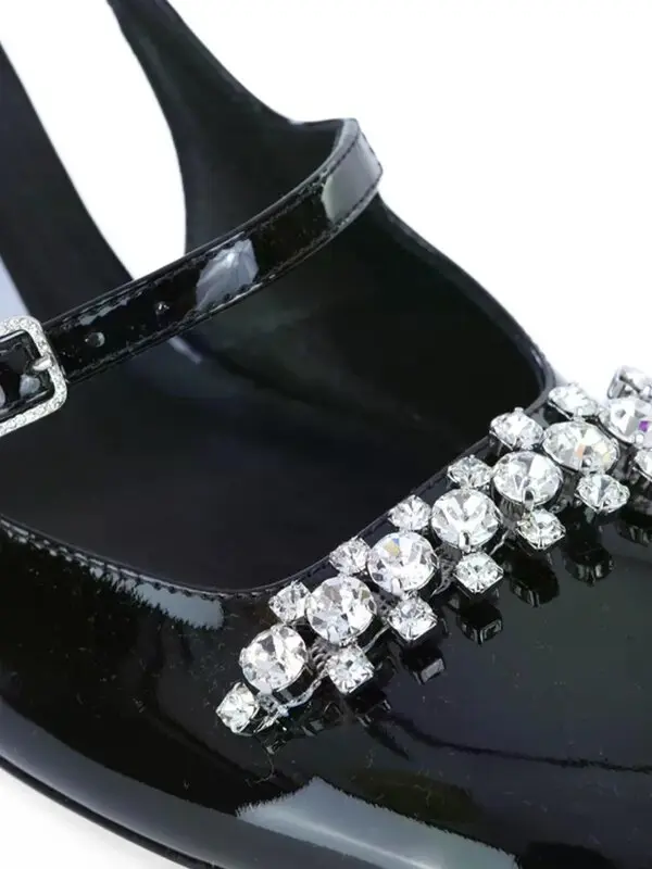 JIMMY CHOO 85mm Belinda Crystal-embellished Slingback Pumps
