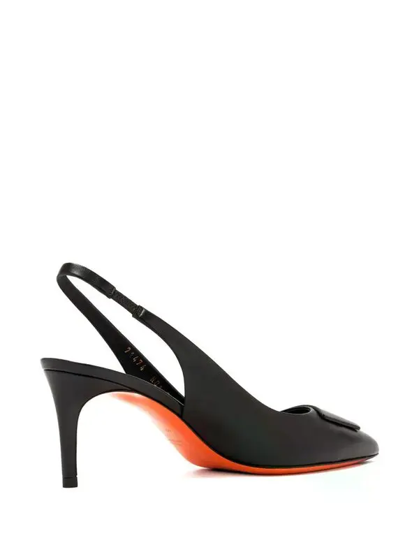 Santoni 65mm Slingback Leather Pumps