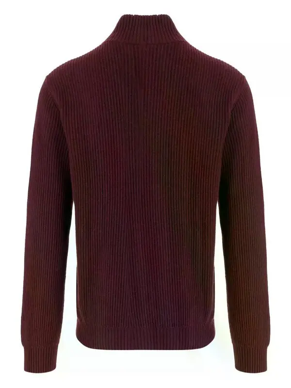 Woolrich Ribbed Half-zip Sweater - Red