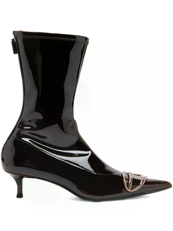 DIESEL® 45mm D-venus Patent-leather Boots - Black