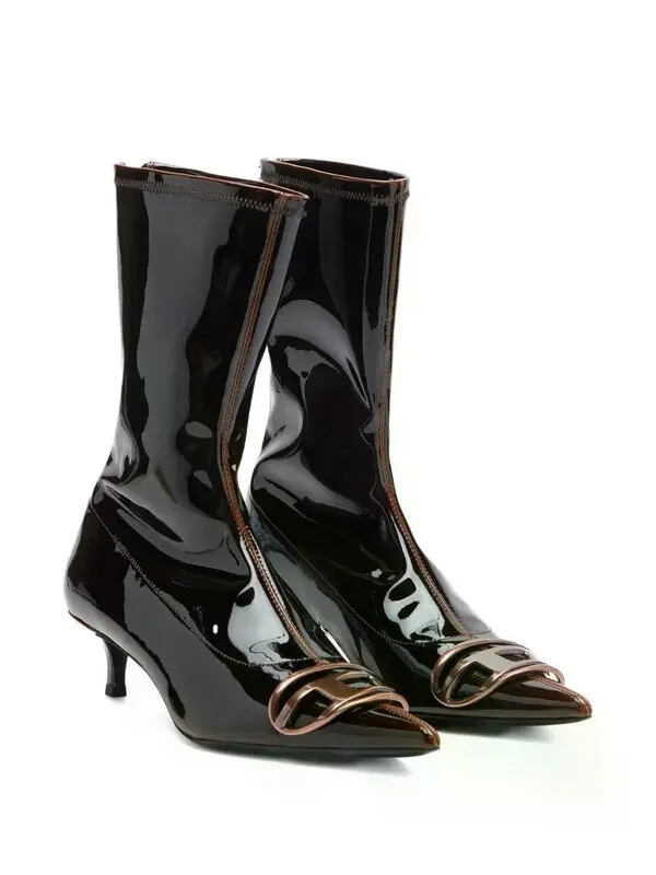 DIESEL® 45mm D-venus Patent-leather Boots - Black