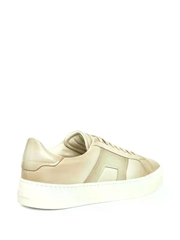 Santoni Leather Panelled Sneakers