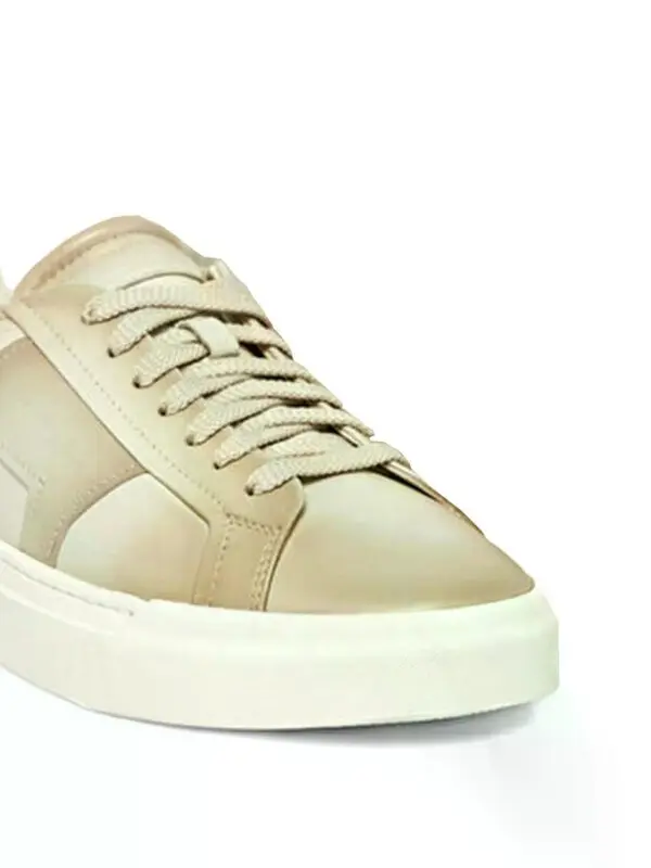 Santoni Leather Panelled Sneakers