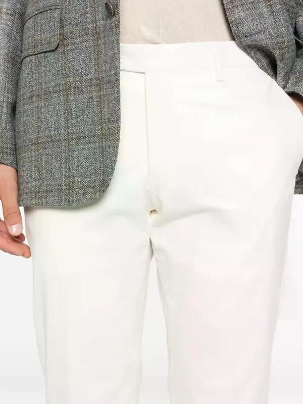 BARBA NAPOLI Cotton Trousers - White