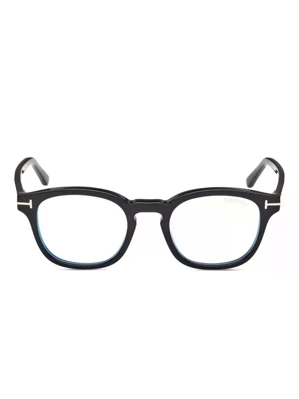 TOM FORD Clip-on Round-frame Glasses - Black