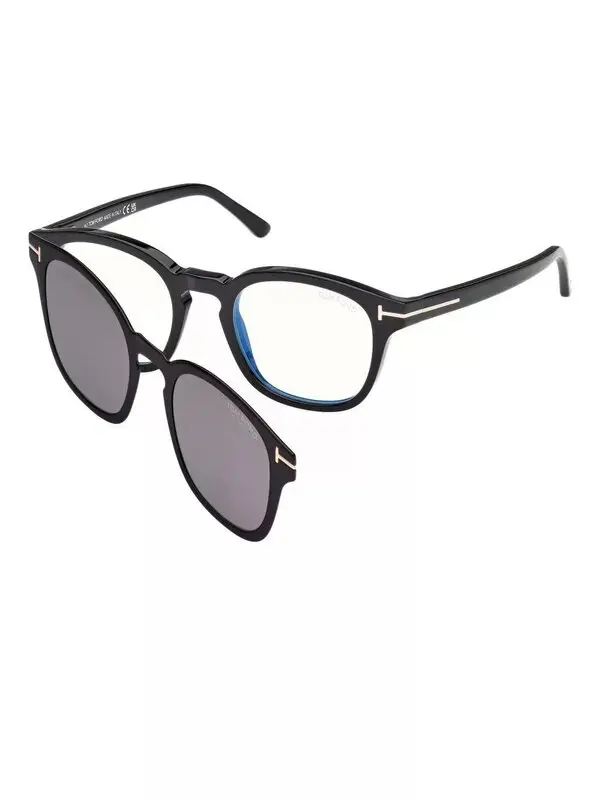 TOM FORD Clip-on Round-frame Glasses