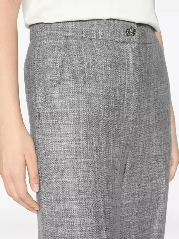 GENNY Crown-plaque Wide-leg Trousers