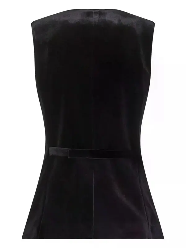 BLANCA VITA Three-button Velvet Waistcoat